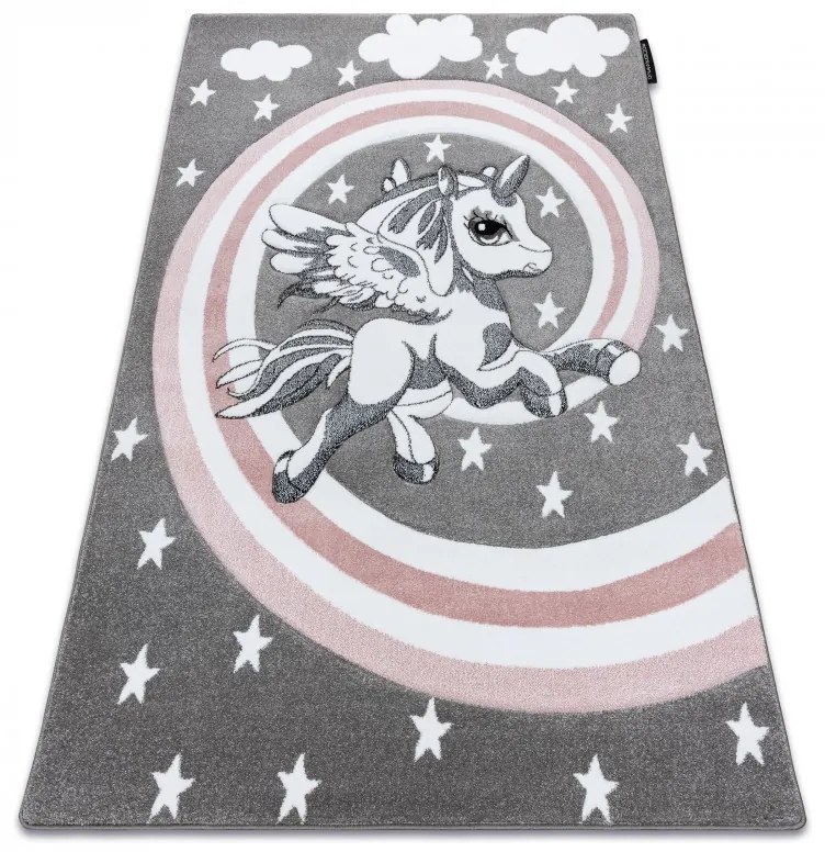 Dywany Łuszczów, Dětský kusový koberec Petit Pony grey, 160x220, šedá, dětský pokoj