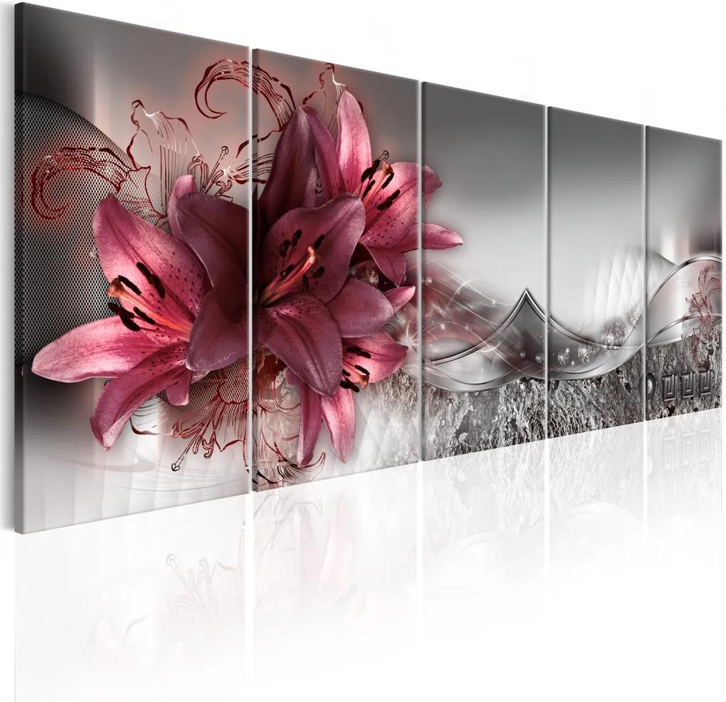 Obraz - abstraktní lilie II (150x60 cm) - Murando DeLuxe