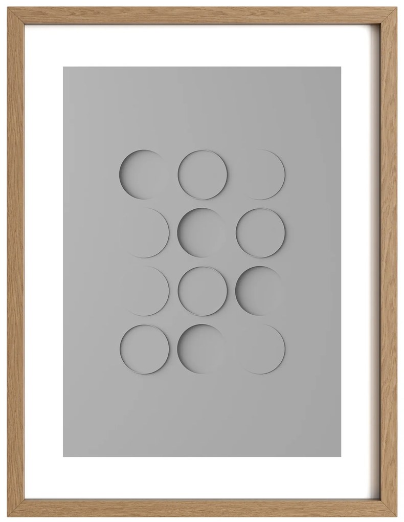 Idealform Poster no. 3 Shadow forms Barva: Silver grey, Velikost: 300x400 mm