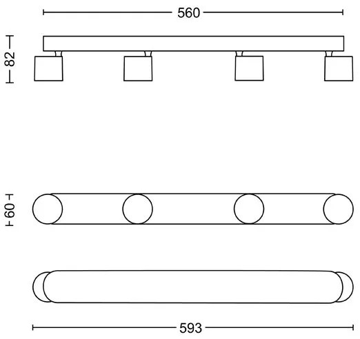 Philips - LED Stmívatelné bodové svítidlo STAR 4xLED/4,5W/230V