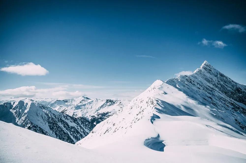 Samolepící fototapeta zasněžené pohoří - 300x200 cm