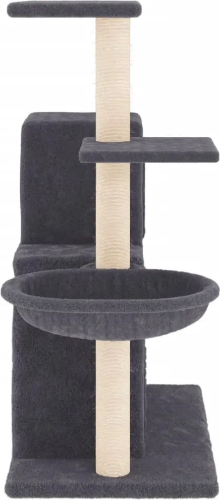Škrabadlo pro kočky se sisalovými sloupky tmavě šedé 83 cm 171767