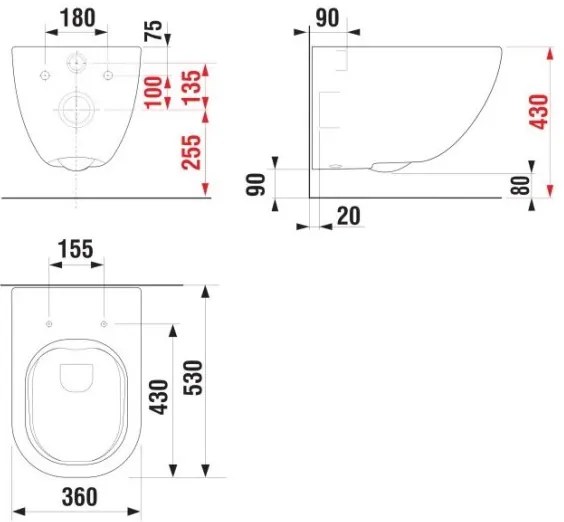 JIKA H8207140000001 - Závěsné WC MIO keramika/bílá