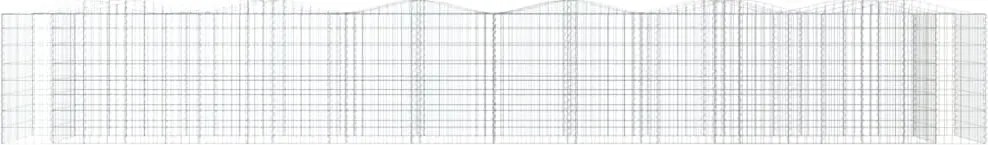 Klenutý gabion vyvýšený záhon 600x100x100 cm pozinkované železo 153556