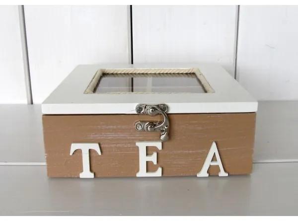 Dřevěná krabička na čaj EW0090