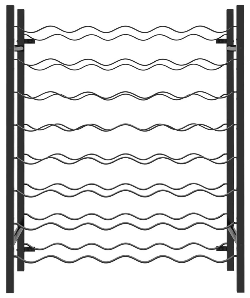 vidaXL Marketos Stojan na víno na 48 lahví černý kov