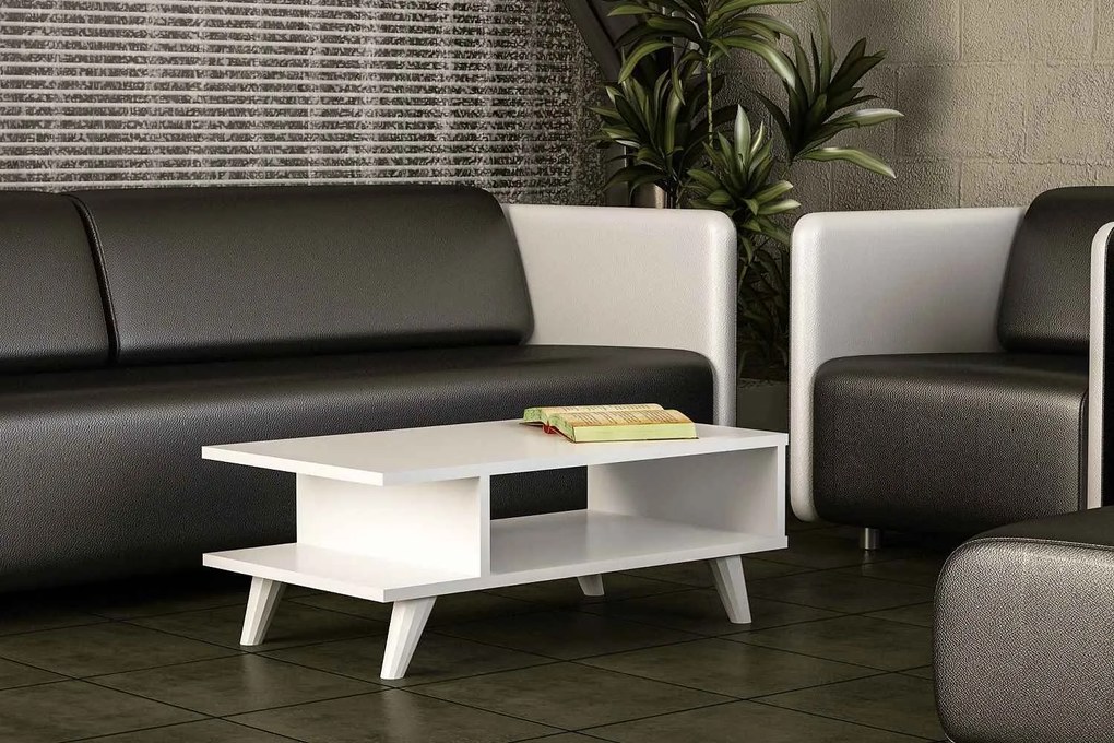 Designový konferenční stolek Farica 80 cm bílý