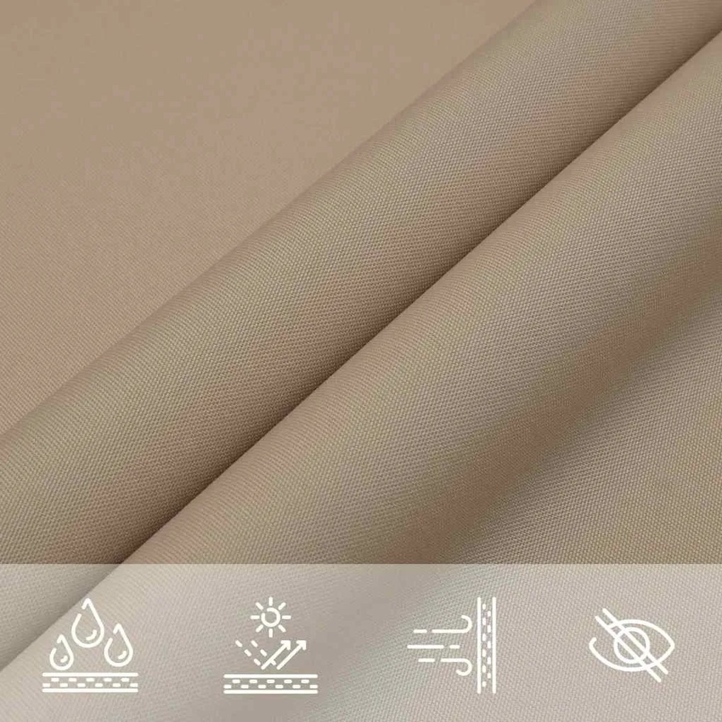 Stínící plachta oxfordská látka čtvercová 2,5 x 2,5 m taupe 135411