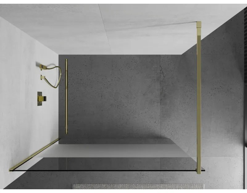 Mexen Kioto sprchová zástěna 70x200 cm 8 mm, zlatý profil, čiré sklo-námraza, 800-070-101-01-35