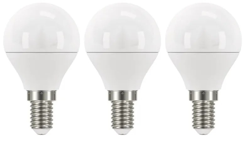 Teplé LED žárovky v sadě 3 ks E14, 5 W, 230 V - EMOS