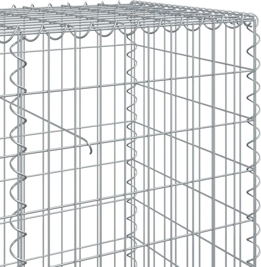 Gabionový koš s víkem 500 x 50 x 100 cm pozinkované železo 3295146