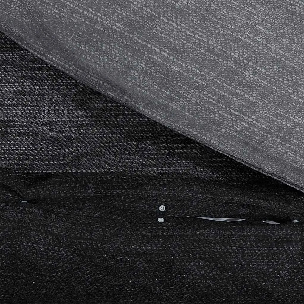 Sada povlečení na peřinu tmavě šedá a černá 200x200 cm bavlna 136478