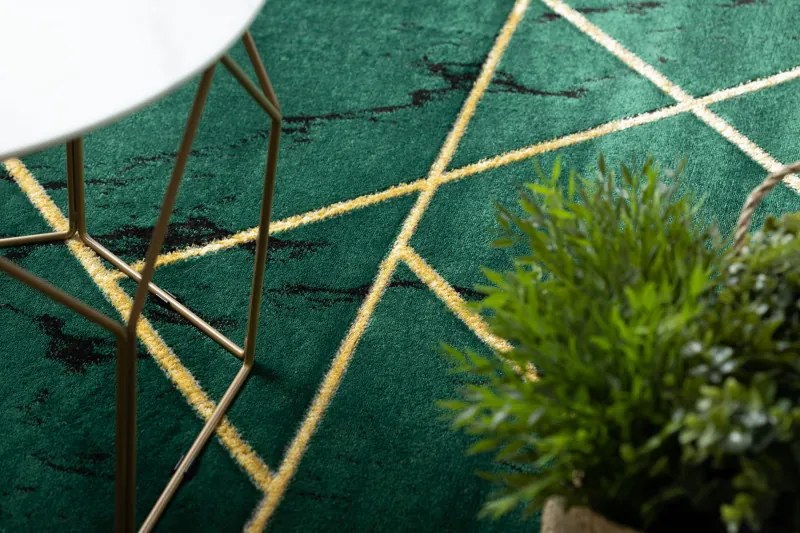 Dywany Łuszczów, Kusový koberec Emerald geometric 1012 green and gold, 200x290, zelená, chodba / předsíň