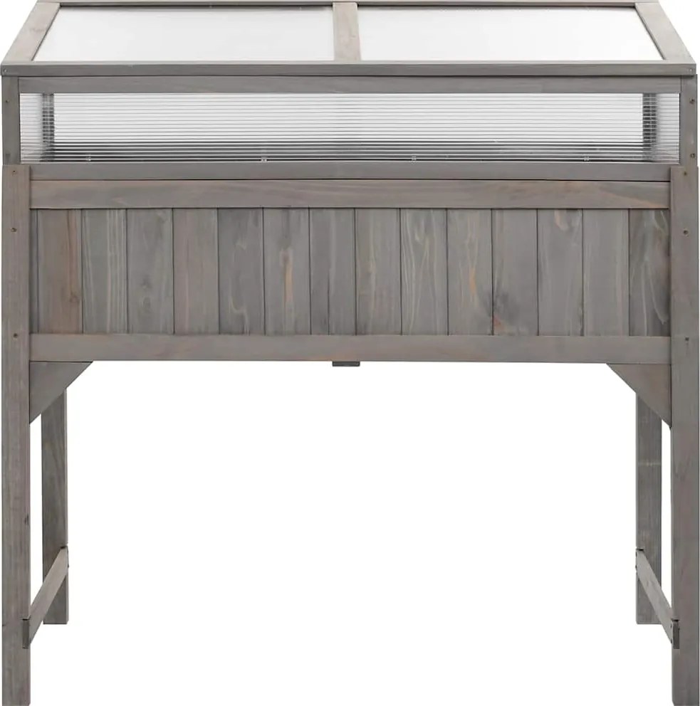 Vyvýšený záhon s pařeništěm 110 x 54 x 120 cm masivní jedle 316472