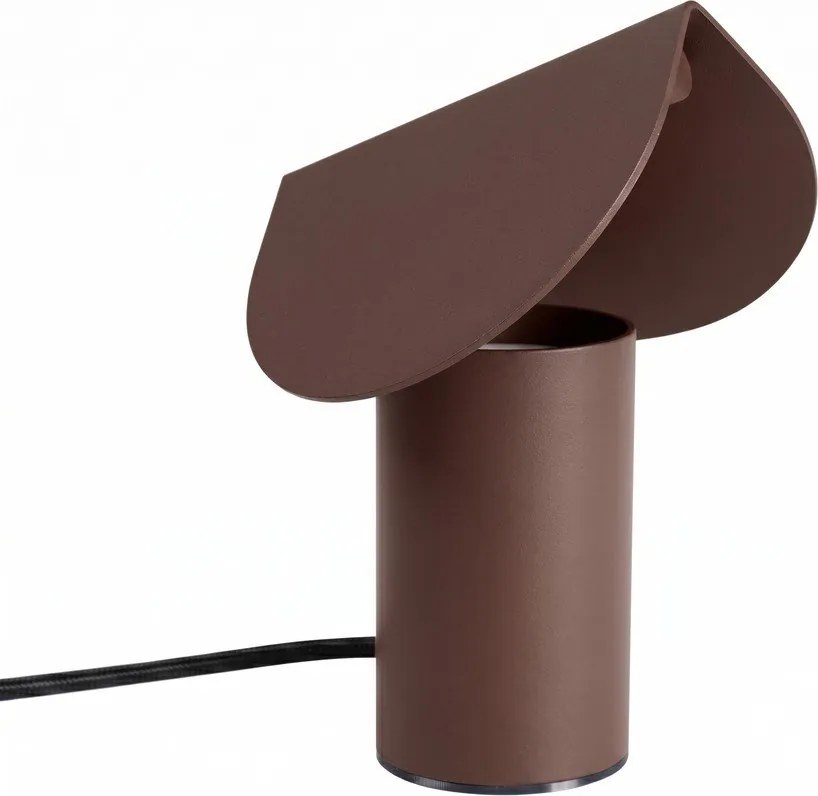 Hnědá hliníková LED stolní lampa (výška 15 cm) BISCUIT – Thoro