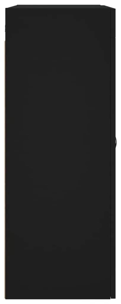 Nástěnné skříňky 2 ks černé kompozitní dřevo,  3197970