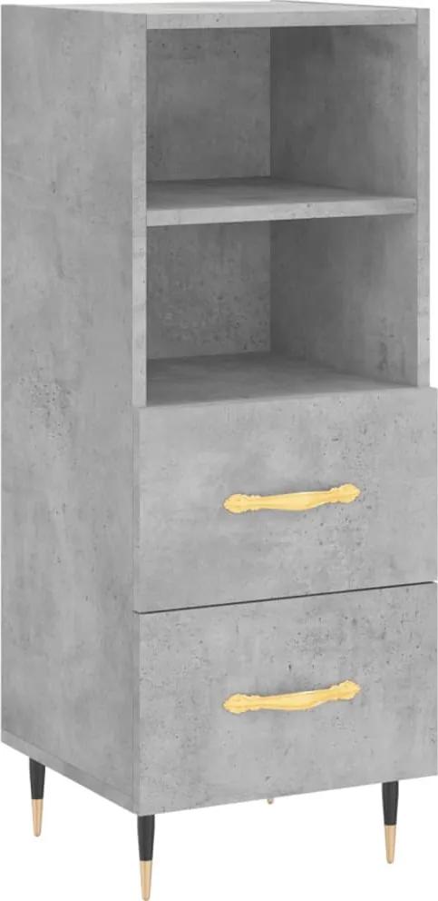 vidaXL Skříň highboard 34,5 x 34 x 180 cm kompozitní dřevo [3199285] Barva: Betonová šedá