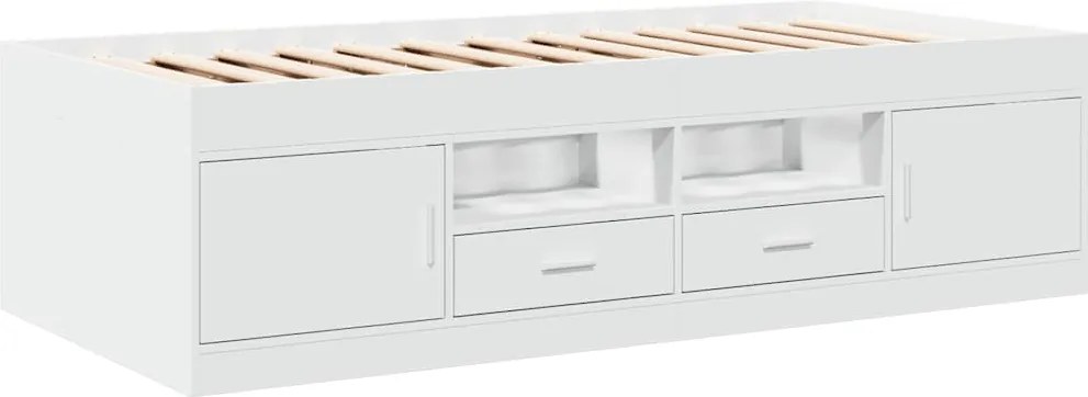 Válenda se zásuvkami bez matrace bílá 75 x 190 cm 3280258