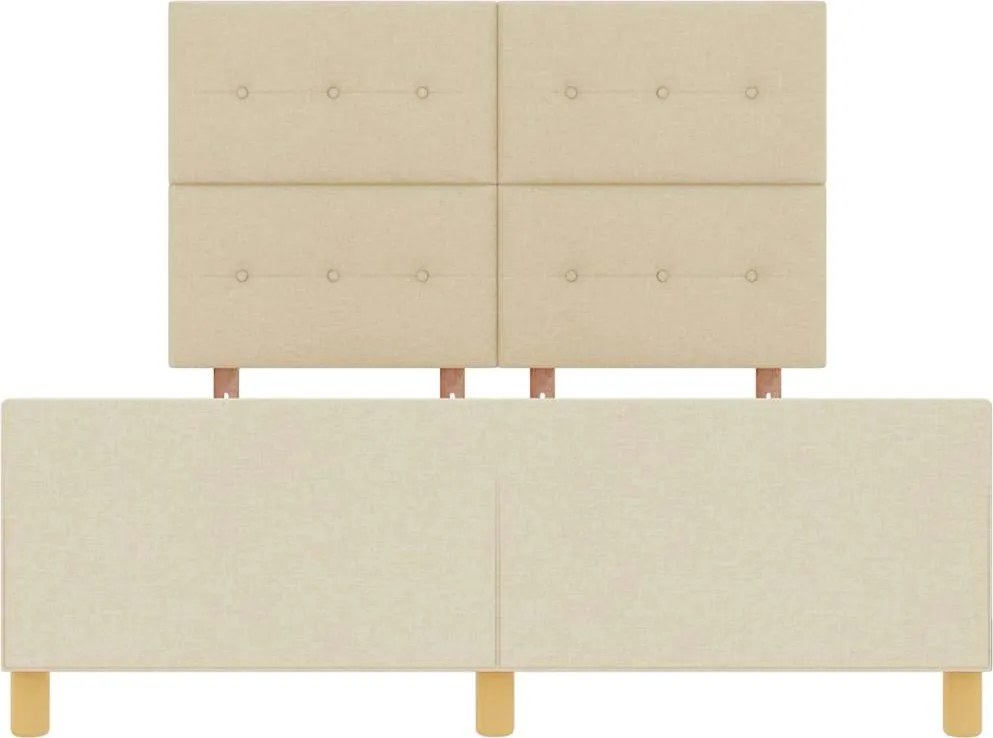 Rám postele s čelo Krémová 140 x 190 cm textil 3344730
