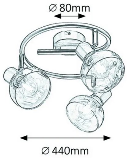 Rabalux 5549 - Bodové svítidlo HOLLY 3xE14/40W/230V zlatá