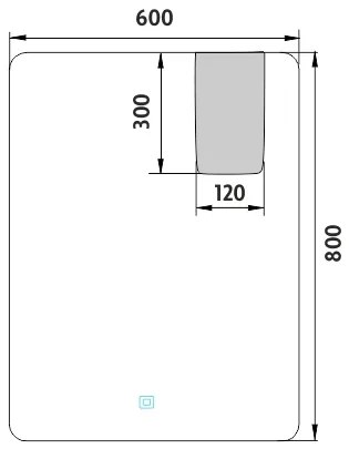 Nimco LED zrcadlo 600x800 s dotykovým senzorem ZP 25002V