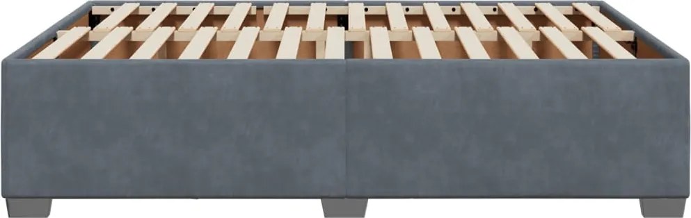 Rám postele bez matrace tmavě šedý 160 x 200 cm samet 3284644