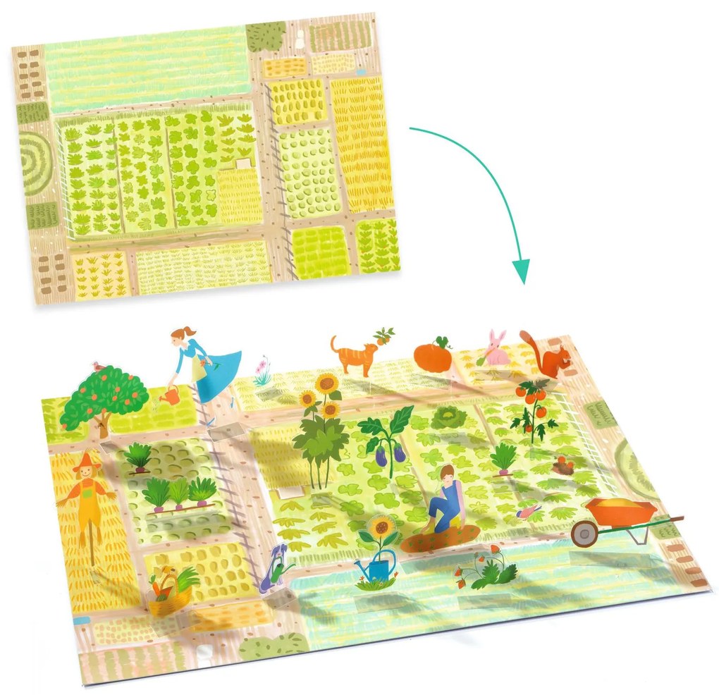 Kreativní sada se zvedacími samolepkami – 3D scény - farma