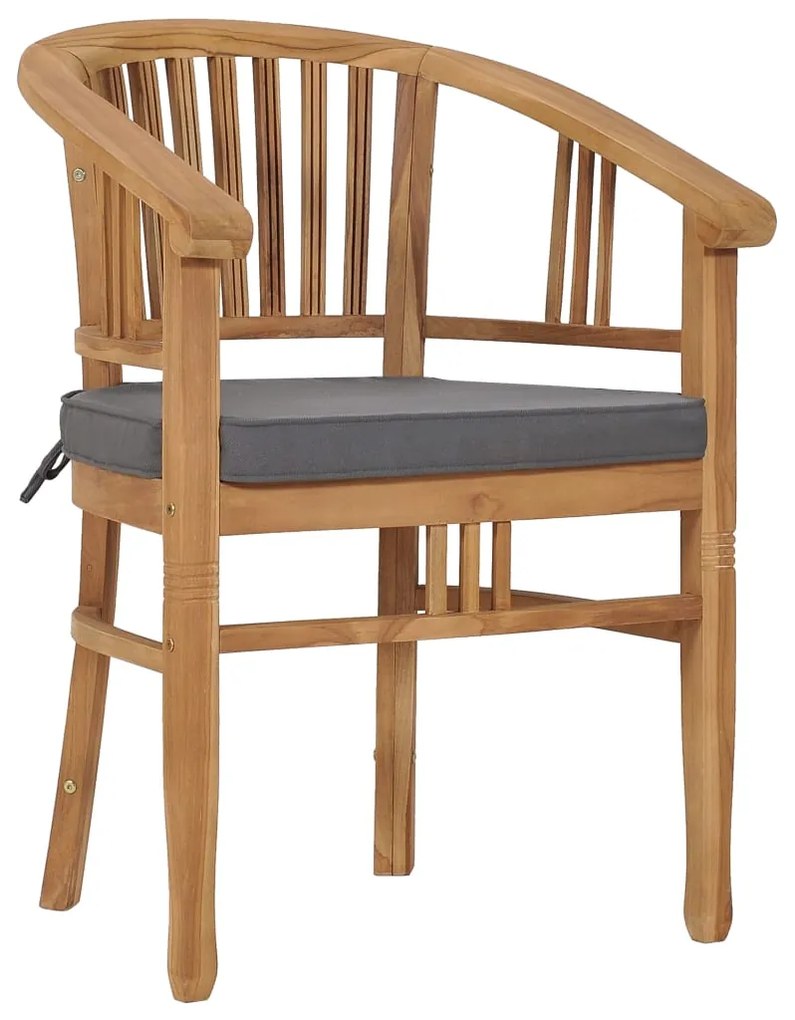 Zahradní židle s poduškami 2 ks masivní teakové dřevo - Default Title