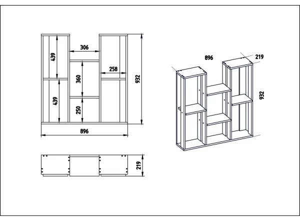 Regál na květiny NEVADA 93x90 cm hnědá
