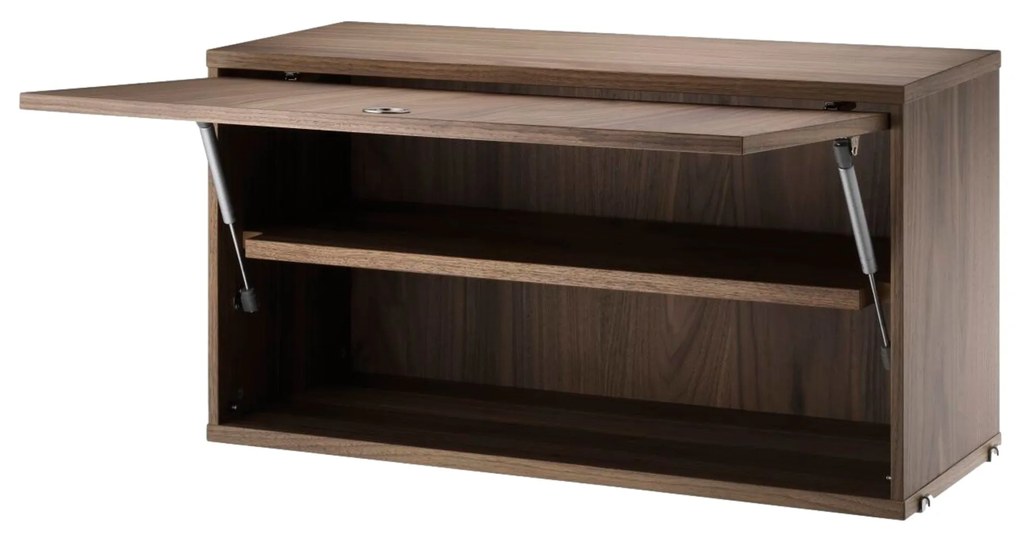 STRING Skříňka Cabinet with Flip Door, Walnut