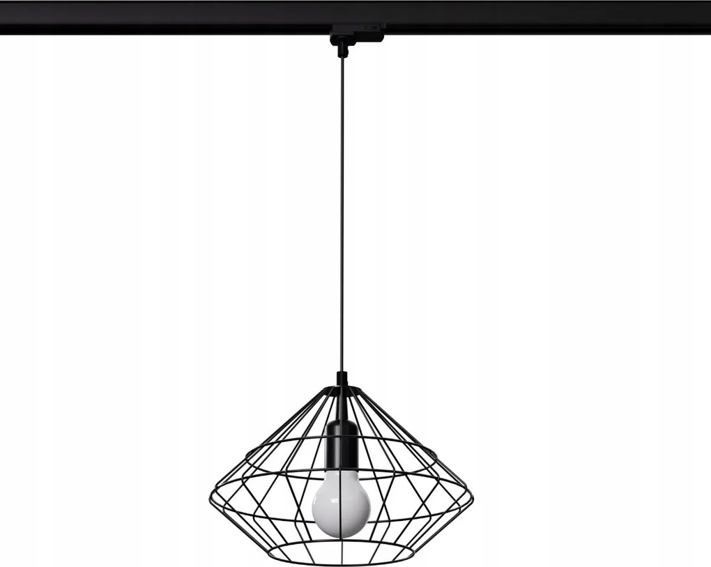 Závěsná 3-fázová lampa pro kolejnicový systém Umberto MYL.00368 loft, černá
