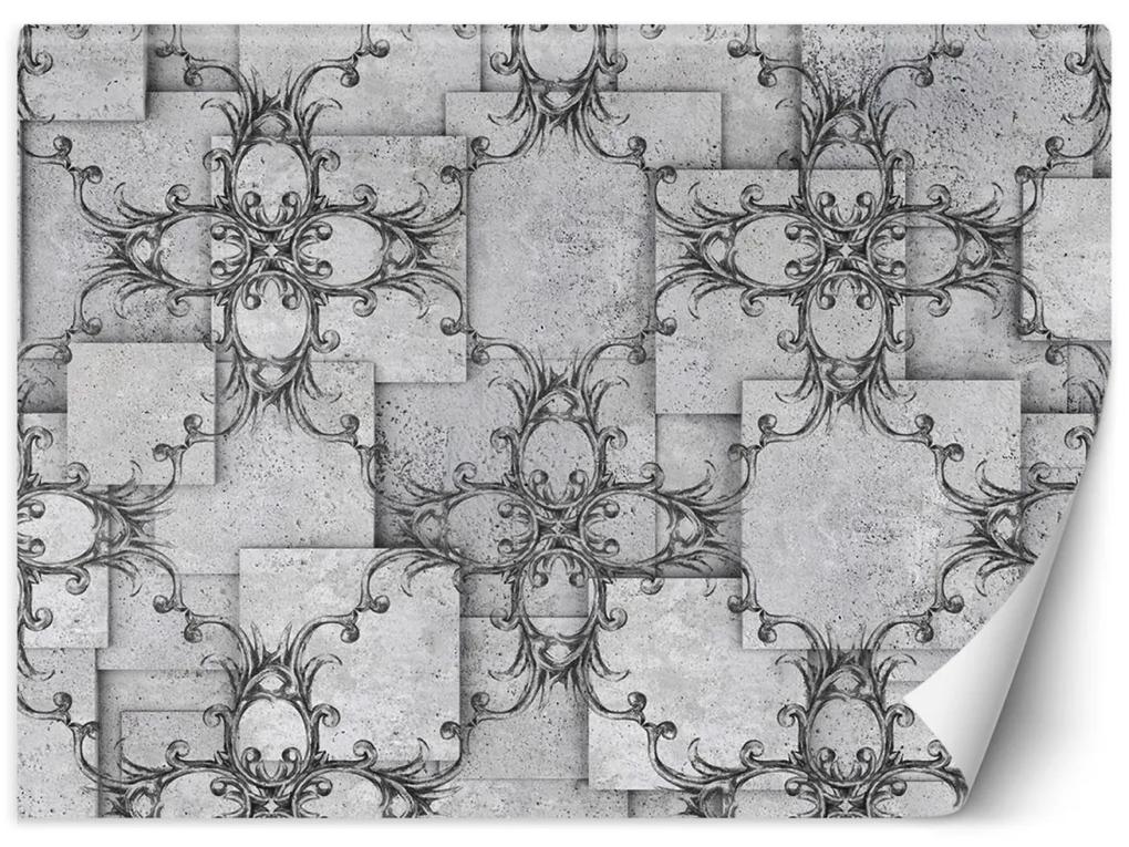 Fototapeta, Orientální vzor na šedém pozadí - 100x70 cm