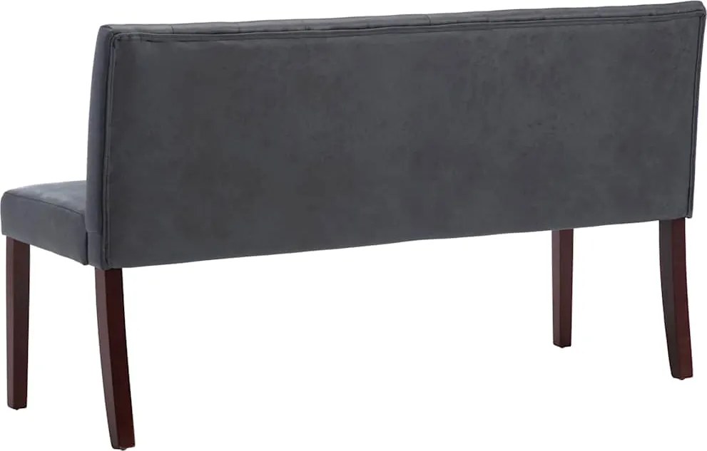 Lavice 148,5 cm šedá umělá semišová kůže 288572
