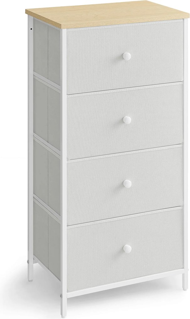 XXXLutz KOMODA, bílá, barvy dubu, 45/91,7/30 cm - Široké komody - 002543065601