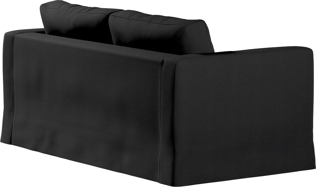 Potah na pohovku IKEA Karlstad 2-místná , nerozkládací, dlouhý barva černá látka pletený vzor