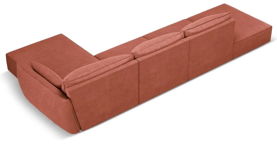Červená rohová pohovka (pravý roh) Vanda – Mazzini Sofas