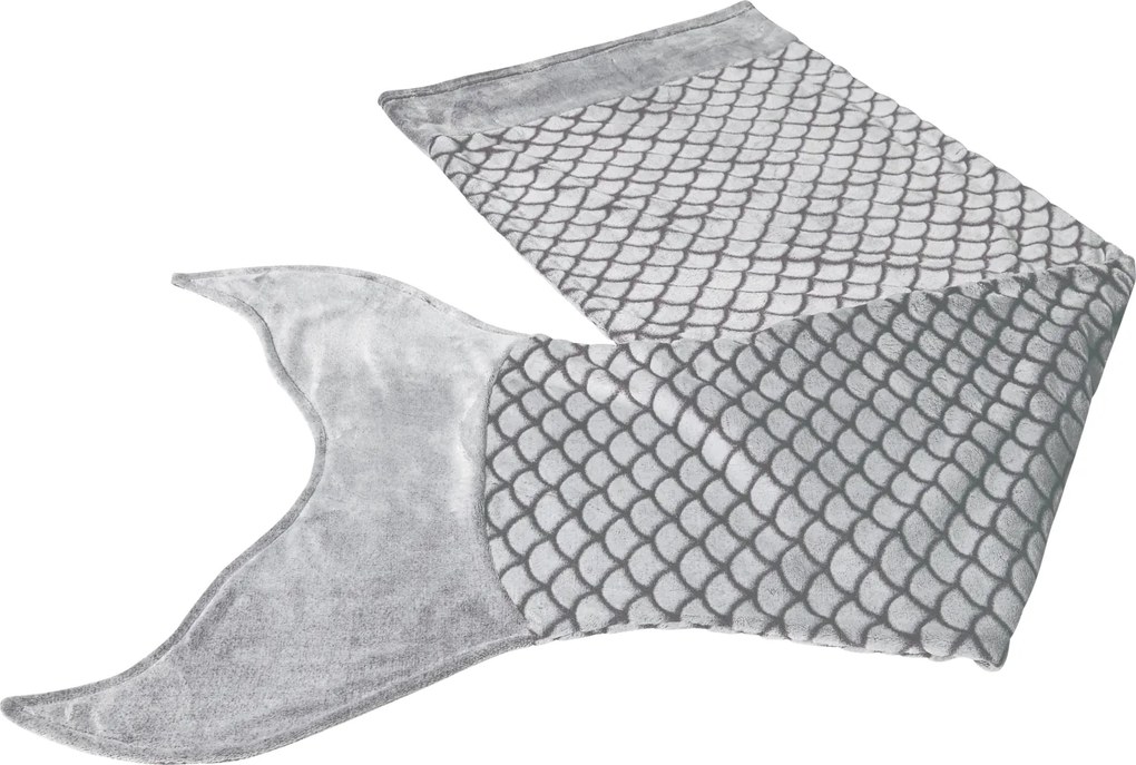 Livarno® Hebká deka "Mořská panna", 60 x 180 cm (antracitová)