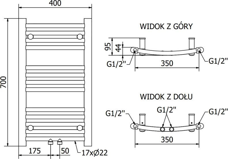 Mexen Ares, topné těleso 700x400 mm, 240 W, černá, W102-0700-400-00-70
