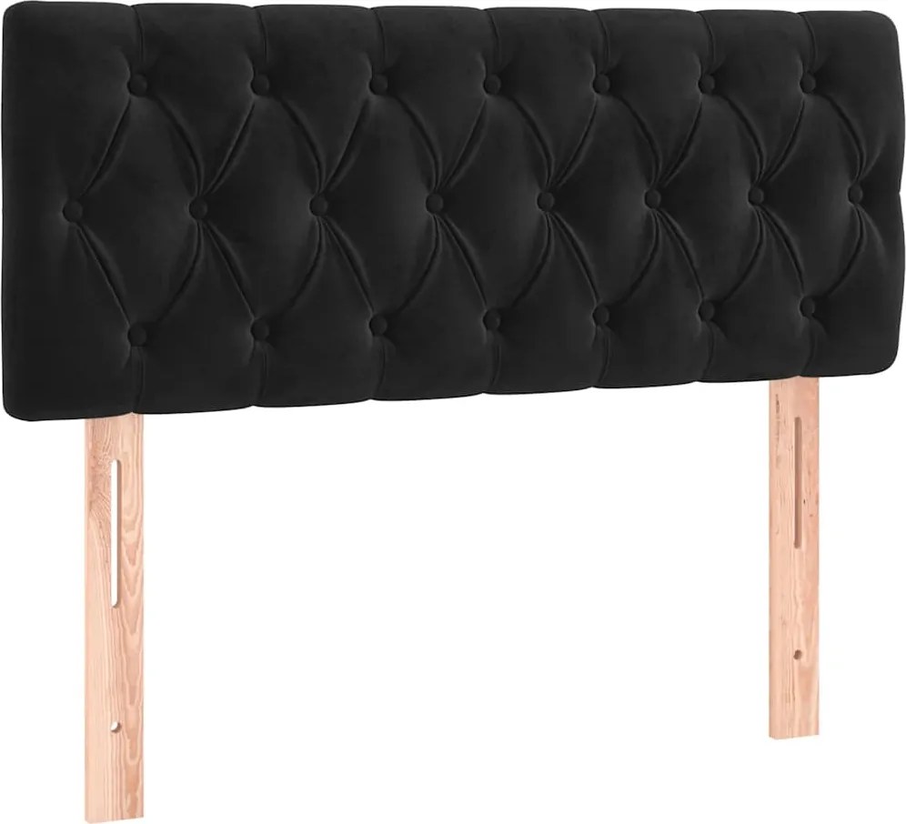 Box spring postel s matrací černá 90x190 cm samet 3141457