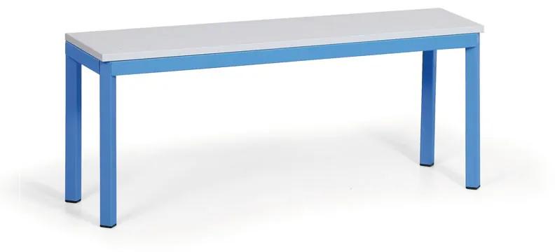 Šatní lavice, sedák - lamino, délka 1000 mm, modrá