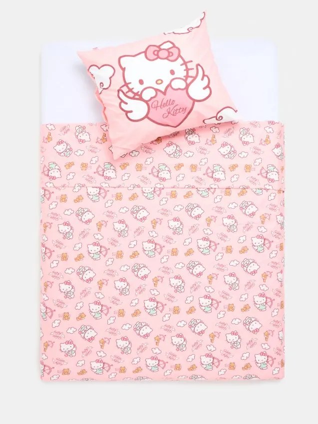 Sinsay - Bavlněná souprava povlečení Hello Kitty - růžová