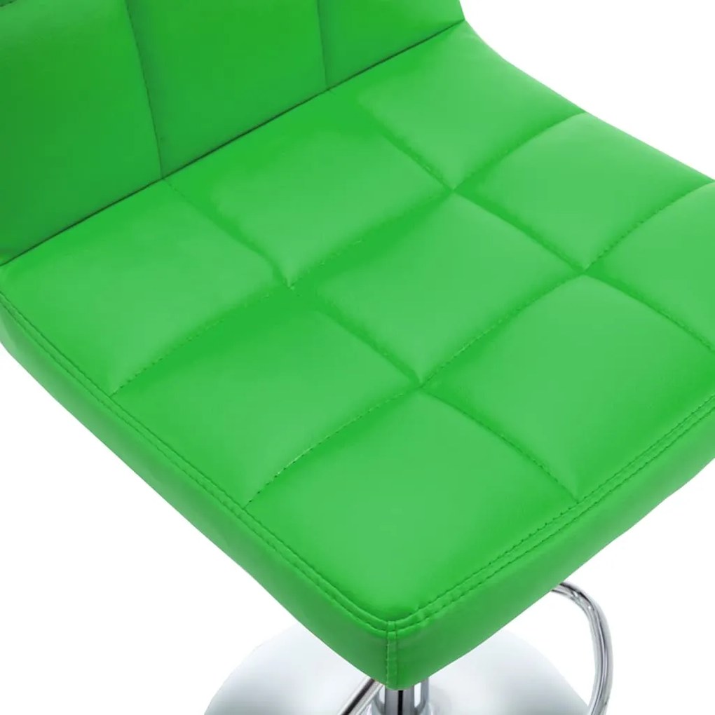 Barové stoličky 2 ks zelené umělá kůže 323642
