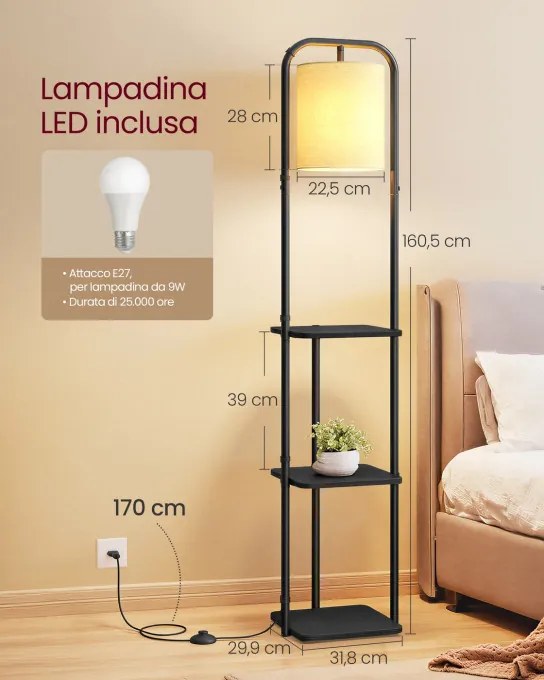 Dekorační lampa s policemi LFL001BD02