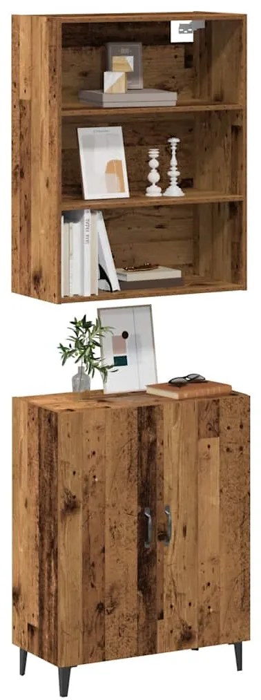 Příborník se nástěnná skříňka old wood kompozitní dřevo 3329223