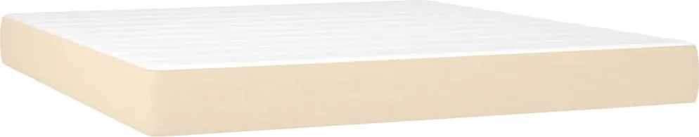Box spring postel s matrací krémová 160x200 cm textil 3142430