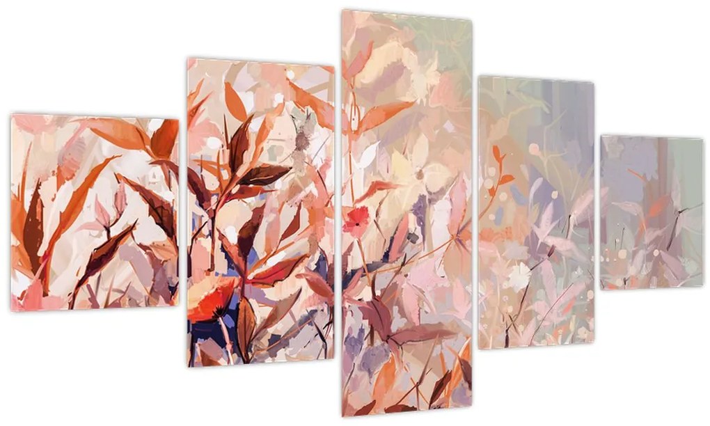 Obraz - Malba pastelový podzim (125x70 cm)