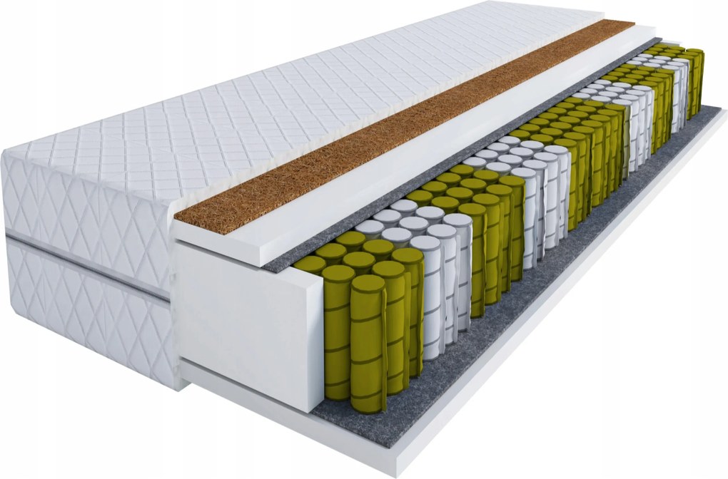 Matrace 180x200 oboustranná H3 a H4 Kokos taštičková matrace