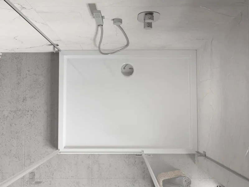 Mexen Flow+ obdélníkový sprchový kout 110 x 90 cm, bílý lesk - 46R109011H