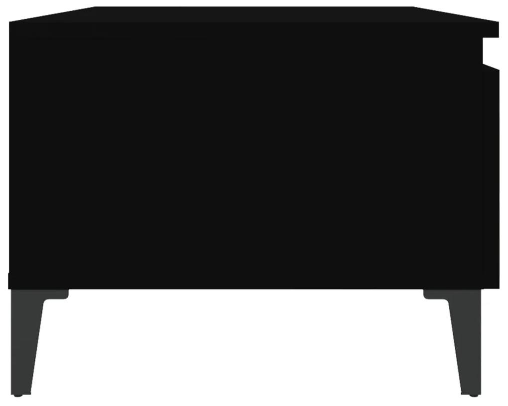 Odkládací stolek černý 50 x 46 x 35 cm kompozitní dřevo - Default Title