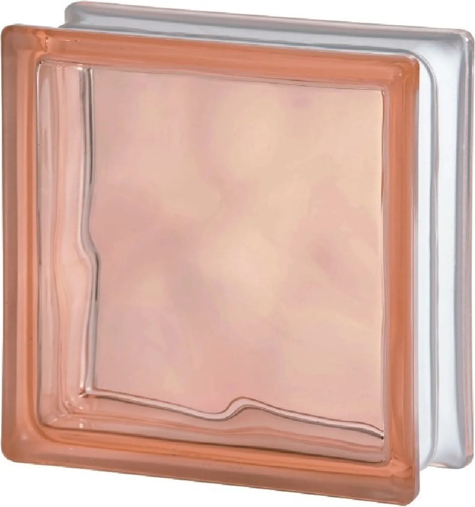 Seves Glass Blocks Luxfera PINK 1919/8 WAVE